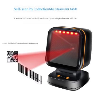 China Fixed Platform Desktop Barcode Scanner Adjustable Omni Directional Scanner Wired for sale