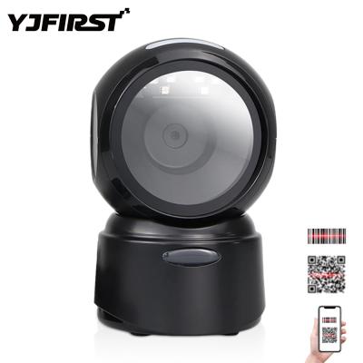 China Desktop Omnidirectional Barcode Platform YJFIRST High Speed 2D QR & Screen Code Reader with Large Scan Window for sale
