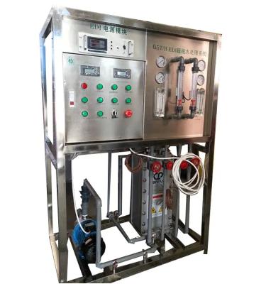 China Continuous Electrodeionization EDI Water Treatment System 0.1 µS/cm Conductivity 220 GPM Flow Rate Chemical-Free for sale