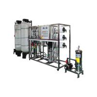 China 8TPH 14kW 380-415V Brackish Water Reverse Osmosis Water Plant with 2x FRP Tanks for sale