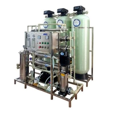 China 6TPH Brackish Water Reverse Osmosis Plant 7.9kW 380-415V 3xFRP Tanks SS304 Skid for sale