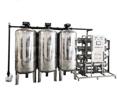China 6TPH Brackish Water Reverse Osmosis System 7.9kW 380-415V 3xSS304 Tanks RO Water Plant for sale