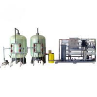 China 10TPH 19kW 380-415V FRP Tanks Brackish Water Reverse Osmosis Water Plant for sale
