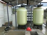 China 6TPH 7.9kW Brackish Water Reverse Osmosis Water Plant with 3 FRP Tanks for sale