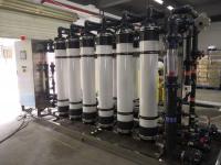 China PLC HMI Auto Manual Control Reverse Osmosis Water Treatment System 600GPD Permeate Flow Imported Meters for sale