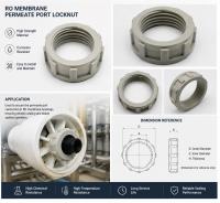 China High Strength Engineering Plastic RO Membrane Permeate Port Locknut with Corrosion Resistance and Long Service Life for Reverse Osmosis Systems for sale