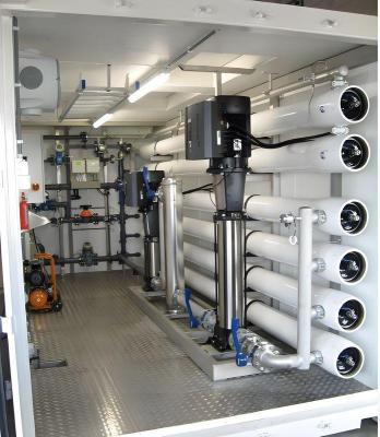 China 200 m³/day Integrated UF RO Containerized Water Treatment System with 70% Recovery Rate in 40ft Container for sale
