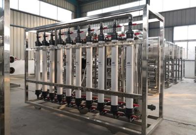 China Industrial Hollow Fibre UF Water Treatment System 40-320 TPD Capacity with 25-53 GFD Flux Rates for sale