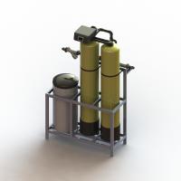 China 300 GPM Industrial Water Softener Cation Ion Exchange Resin Demineralizer Skid Mounted for sale