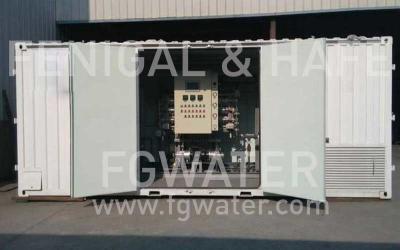 China Electronic 20ft Containerized Water Treatment Plant with 0.8-41.5 M³/H Flow Capacity and 34-45% Recovery Rate for sale