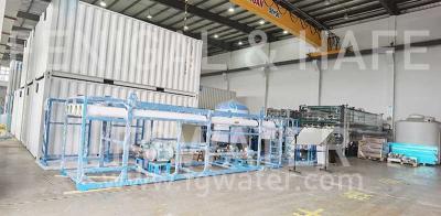 China Mobile Containerized Seawater RO Water Treatment Plant 750m3/H Capacity 380V Power System for sale