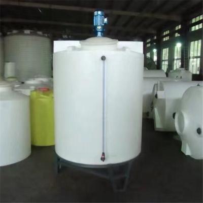 China Cone Shaped PE Chemical Dosing Tank 100L-5000L Capacity with 0.18-22KW Mixer for Water Treatment for sale