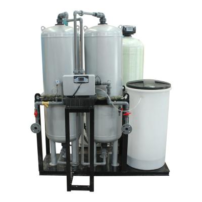 China 6000L/H Dual Tank Ion Exchange Water Softener for Industrial Boiler Treatment 220V for sale