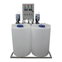 China 500L PE Tank Automatic Chemical Dosing Unit with Mixer 0.4kW Dosing Pump 0.37kW for sale