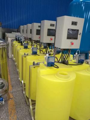 China 500L PE Tank Automatic Chemical Dosing Unit With Mixer Dosing Pump for sale
