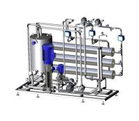 China Skid Mount RO Water Treatment System for Food & Beverage - 98.5% Salt Rejection, 50-75% Recovery Rate for sale