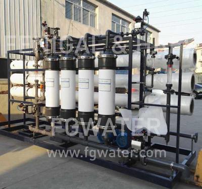 China 40TPH Ultrafiltration Water Treatment System with 0.2MPa Pressure and 99.9999% Removal Rate for sale