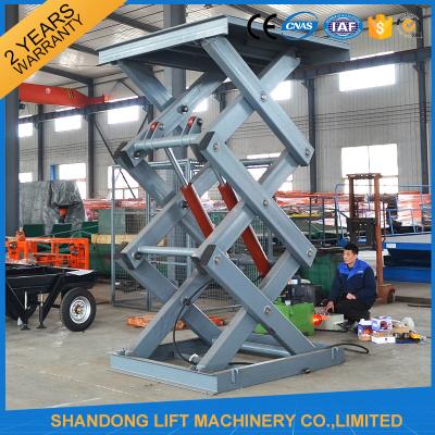 China Warehouse Stationary Hydraulic Scissor Lift for Material Loading / Handling for sale