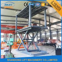 China Red Grey Yellow Hydraulic Double Deck Car Parking System 5.5m X 2.6m for sale