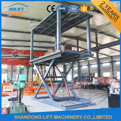 China Red Grey Yellow Hydraulic Double Deck Car Parking System 5.5m X 2.6m for sale