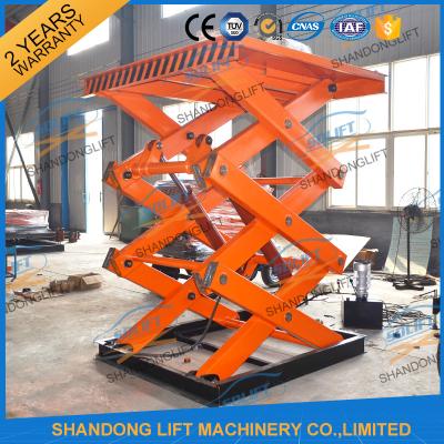 China Scissor Hydraulic Lift Platform , 2T 5.5M High Rising Material Handling Lifts CE TUV SGS for sale