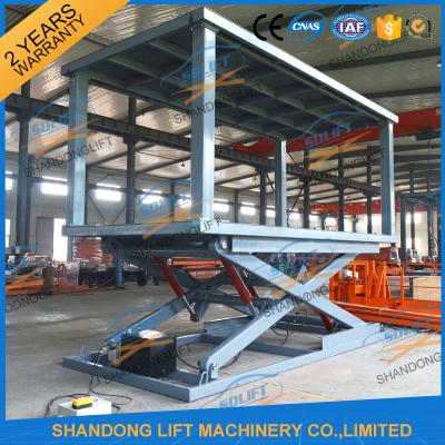 China Basement Hydraulic Double Platform Scissor Car Lift Double Deck Home Car Garage for sale