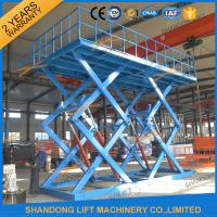 China CE 5T Hydraulic Double Scissors Car Parking Lift Large Platform Scissor Car Lift for sale