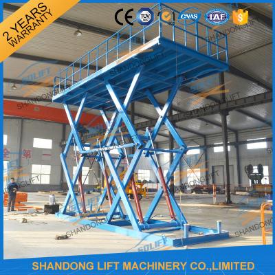 China 6T 5M Heavy Duty CE Hydraulic Scissor Lift Hydraulic Large Scissor Cargo Lift for sale