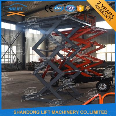 China AC / DC Power Supply Stationary Hydraulic Scissor Lift For Industrial Use for sale