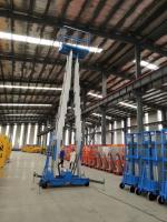 China 8m 10m 12m 14m 16m One Man Lift Hydraulic Aluminium Two Masts Lift For Repairing for sale