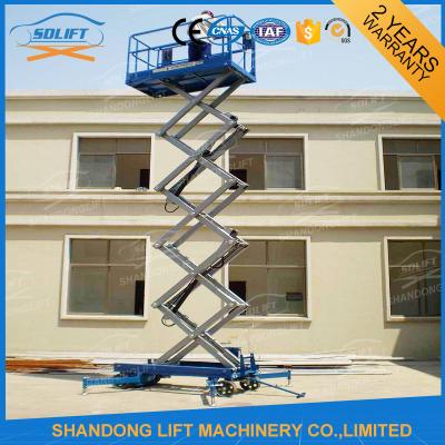 China 300kg 10m Mobile Scissor Lift Platform Hydraulic Lift Scaffolding With CE for sale