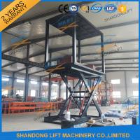 China 6T 3M Double Deck Car Parking System , Underground Hydraulic Scissor Car Lift For 2 Cars TUV for sale