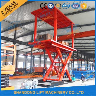 China 3T+3T Double Deck Hydraulic Scissor Car Garage Lift For Basement With CE SGS TUV for sale