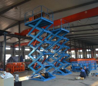 China Stable And Safe Stationary Hydraulic Scissor Lift For Cargo Transportation for sale