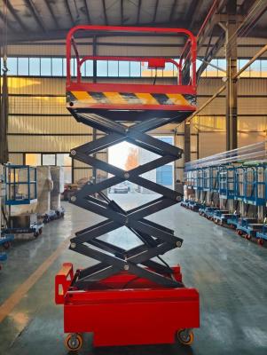 China Manual Moving Battery Lift Up And Down Scissor Aerial Work Platform for sale