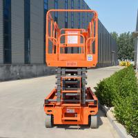 China Self Propelled Single Man Lift 25% Grade Ability Powered Foldable Guardrail for sale