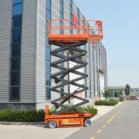 China 4-12m Self Propelled Battery Scissor Lift Battery Driven Aerial Work Platform for sale