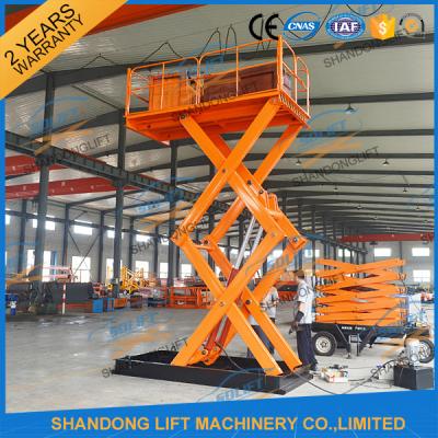 China 5T 3.5M Stationary Hydraulic Scissor Lift , Scissor Lifting Platform for sale