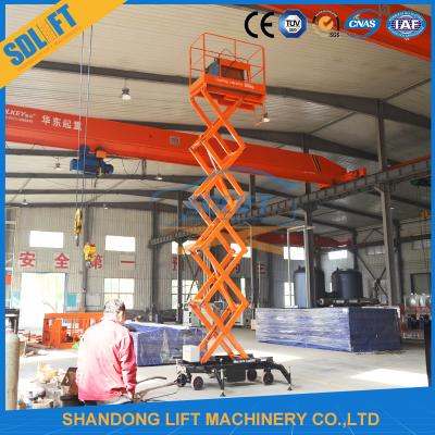 China 4 wheels Mobile Scissor Lift Aerial Work Lift Platform with CE Certificate for sale