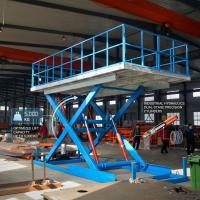 China 5 Ton Heavy Duty Hydraulic Scissor Car Lift for Malta UAE Saudi Arabia South Africa Commercial Garage for sale