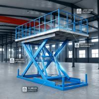 China 4.5 Ton Commercial Hydraulic Scissor Car Lift for USA Canada Mexico Auto Repair Workshop Garage for sale