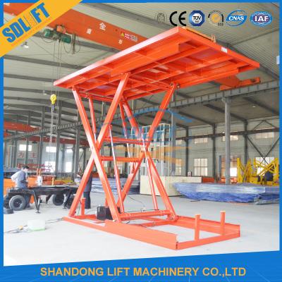 China Rectangular Tube Checkered Iron Hydraulic Car Lift For Home Basement for sale