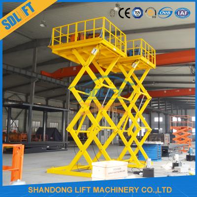 China 1T 4M Stationary Hydraulic Scissor Lift With Explosion Proof Lock Valve for sale