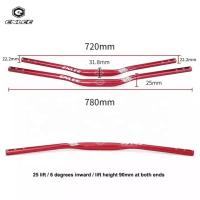 China 330g/353g Aluminum Alloy Bicycle Handlebar 31.8*720/780mm for Mountain Bike Enthusiasts for sale