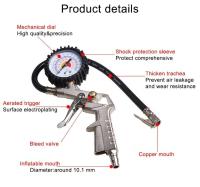 China Aluminum Auto Tire Air Inflating Gun Digital Tire Pressure Gauge 200 PSI Max Pressure for sale