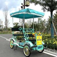 China Steel Frame 26'' Tandem 4-Wheel Adult Road Sightseeing Bicycle for Beach Tourist Bike Riding for sale