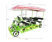 China Steel Frame 26'' Tandem 4-Wheel Adult Road Sightseeing Bicycle for Beach Tourist Bike Riding for sale