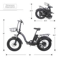 China EU Stock 250W Motor 15AH Lithium Battery Folding E-Bike with and 20x4.0 inch Fat Tire for sale