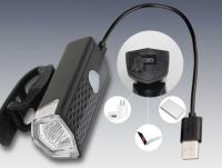 China 3 Modes LED Bicycle Lights Set for 1.5-4 Hours Endurance and USB Rechargeable Battery for sale