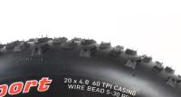 China 20x4.0 Snow Bike Black Fat Tire Beach Bike Rubber Outer Tires for 12-20inches and 2 kg for sale